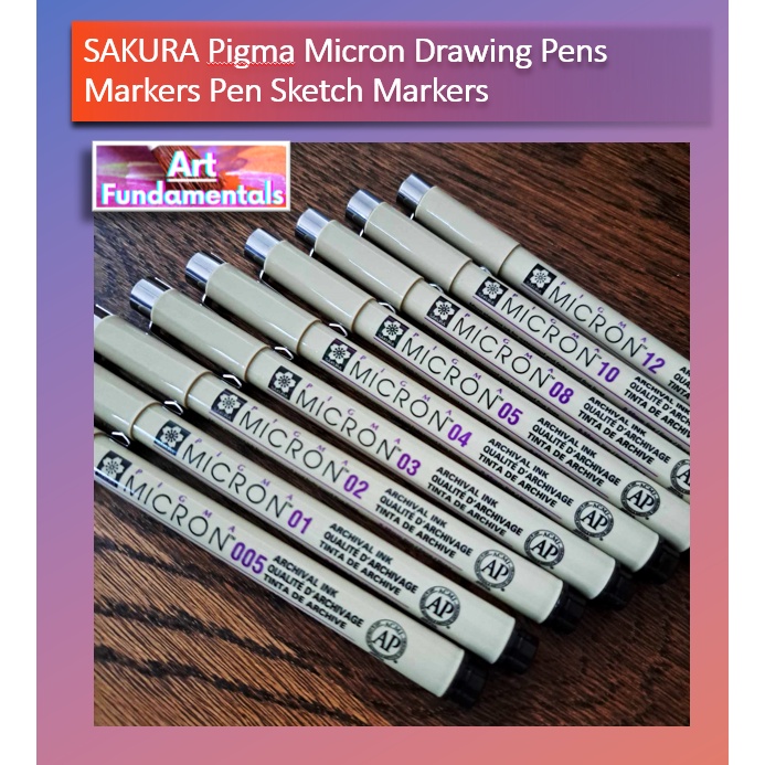 SAKURA Pigma Micron Drawing Pens Markers Pen Sketch Markers | Shopee ...