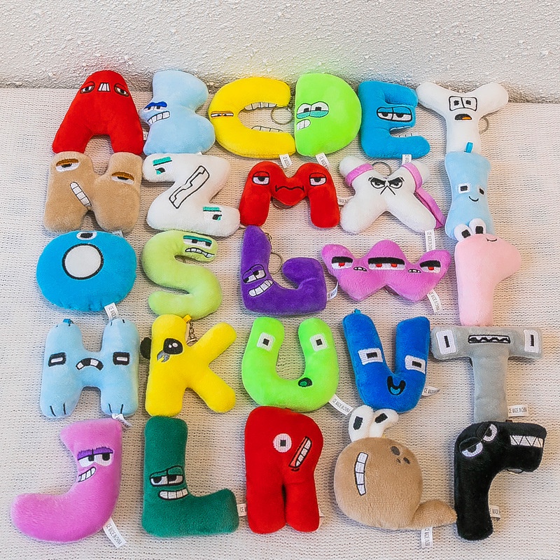 English Letter Alphabets Plush Toy Key chain For Kids Birthday ...