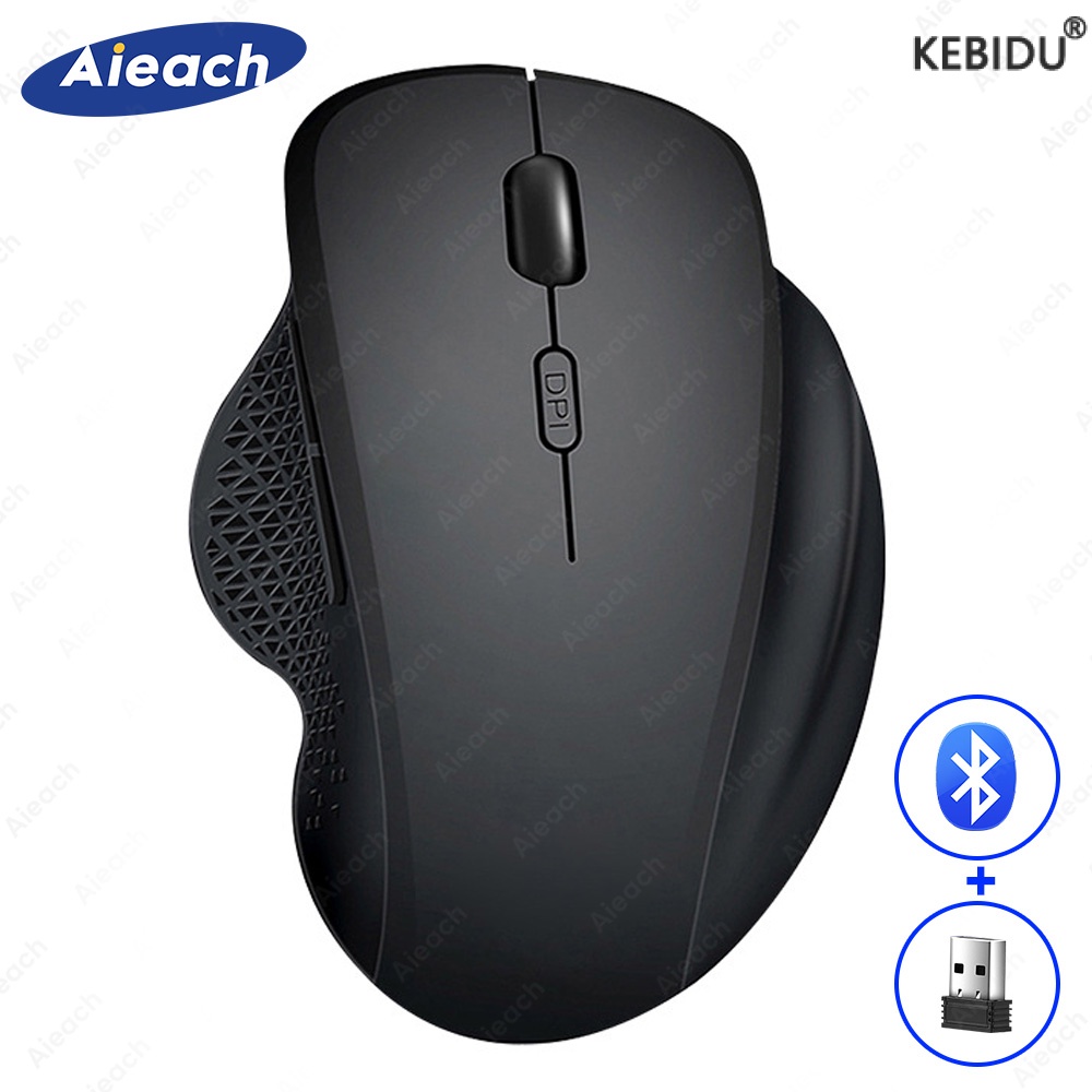 Rechargeable Ergonomic Mouse Wireless Bluetooth Mouse 2 Device ...