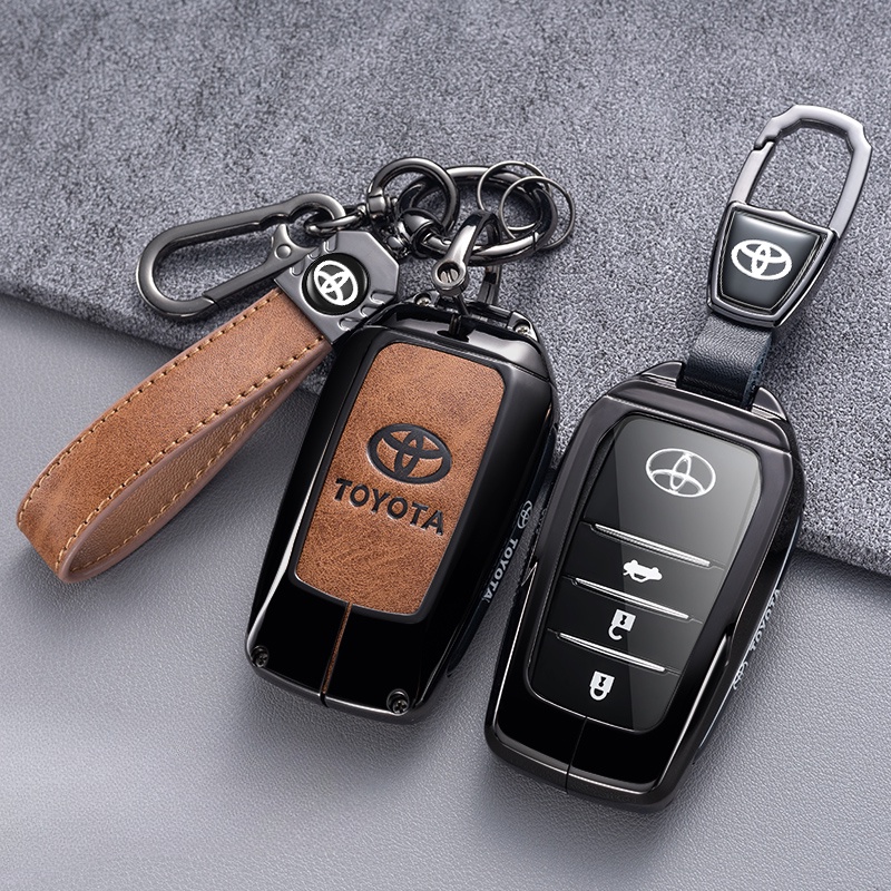 Metal Car Key Case Cover for Toyota Land Cruiser 200 300 Prado Crown ...