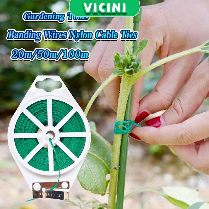 Garden Cable Tie Plastic Roll Wire Twist Ties Vegetable Gardening ...