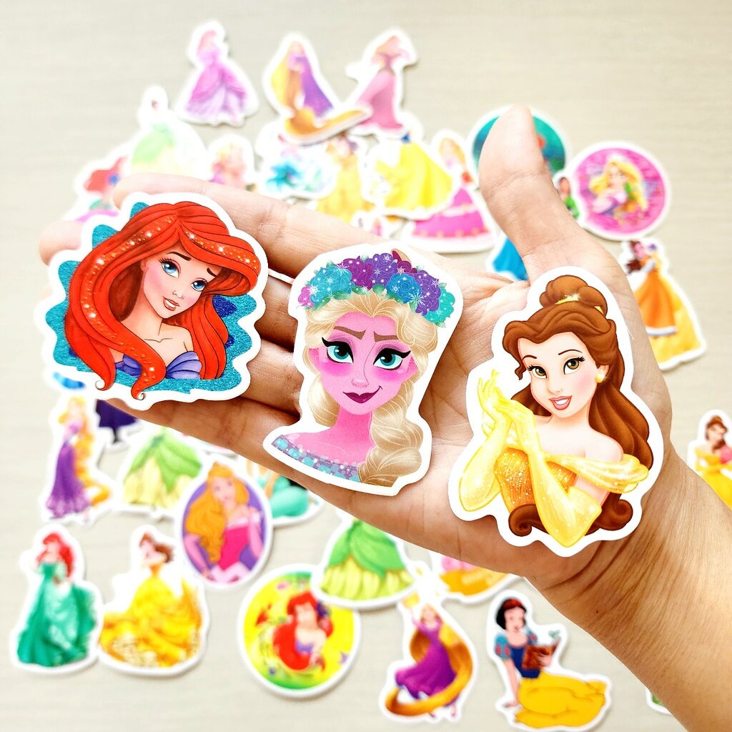 Disney princess sticker (Full Body) Snow White Ariel Rapunzel Elsa ...