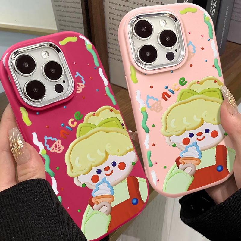 Ice Cream Girl TPU Phone Case Compatible for IPhone 15 14 13 Pro Max 12 Pro 11 Pro Max XS X XR 8 ...