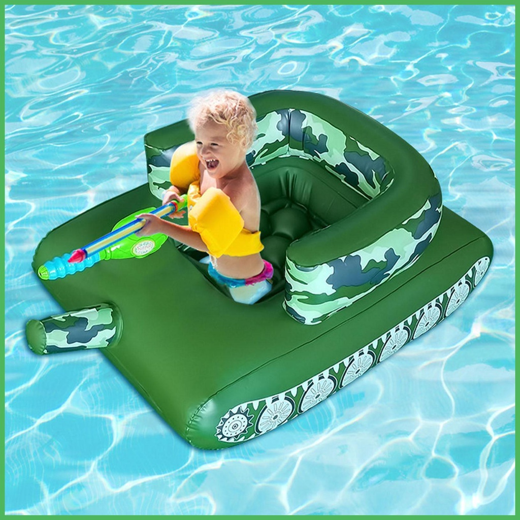 Inflatable Tank Float Tank Shaped Pool Floats with Water Cannons Pool ...