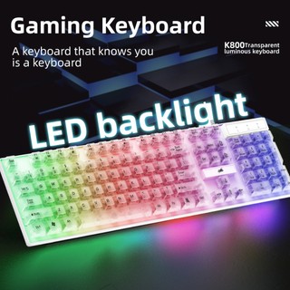 Centrix K-800 Professional Transparent Keycaps Keyboard With Multimedia ...