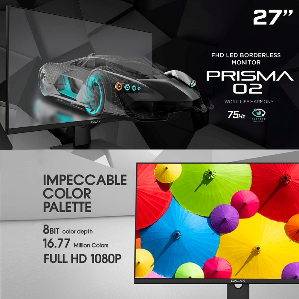 EasyPC | GALAX Prisma PR-01/PR-02 75Hz monitor gaming| G-Sync FHD| VA Panel | Shopee Philippines