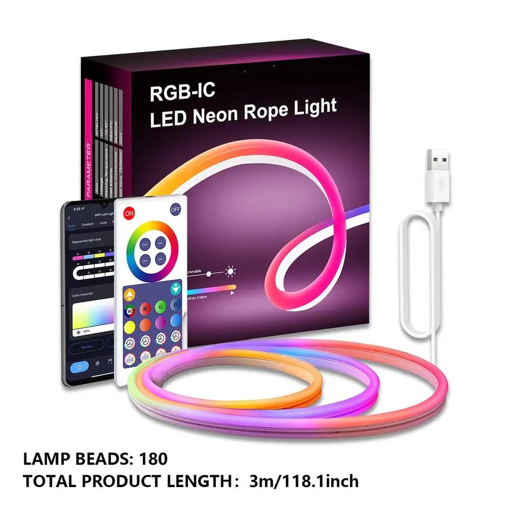 LED Neon Light Graffiti Wifi / Bluetooth-compatible Strip Light 3 ...