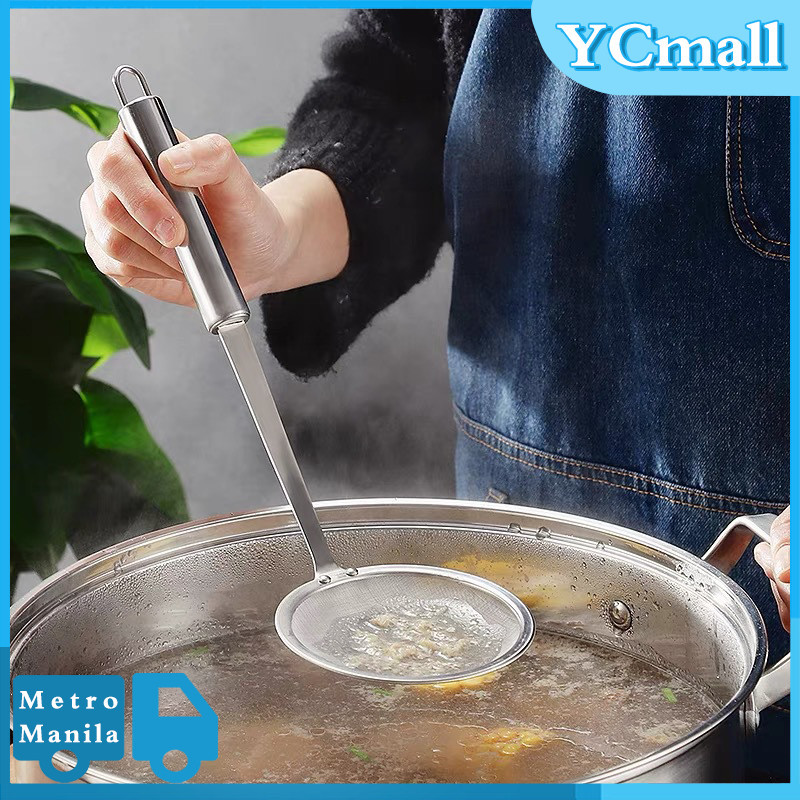 Stainless Steel Cooking Skimmer Fine Mesh Food Strainer Cooking Oil ...