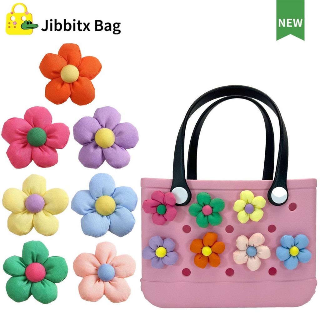 Jibbitx Bag 1pcs colorful flowers 16mm Cartoon DIY Charms Set Cute ...