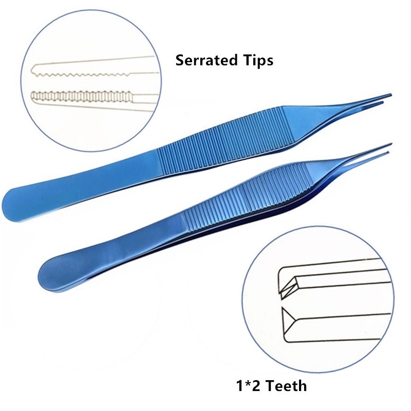 Titanium Adson Tissue Forceps Serrated Tips/Teeth Ophthalmic Eye ...