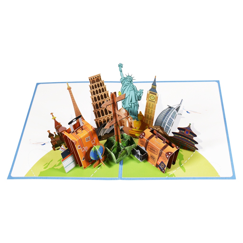 3D Travel Pop Up Card, Holiday Card Pop Up,Road Trip Card Pop Up,3D ...