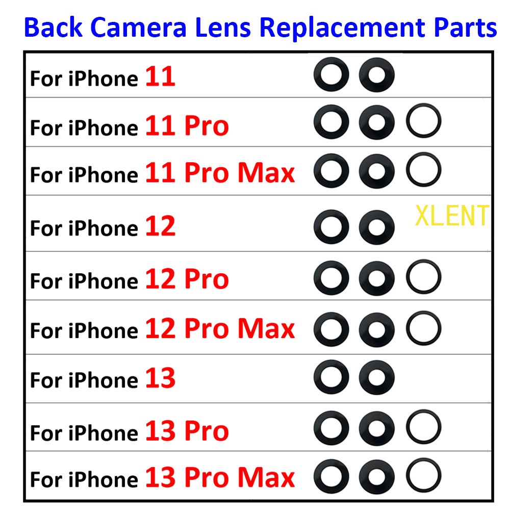 Rear Back Camera Glass Lens Cover For iPhone 11 12 13 Pro Max Mini With ...
