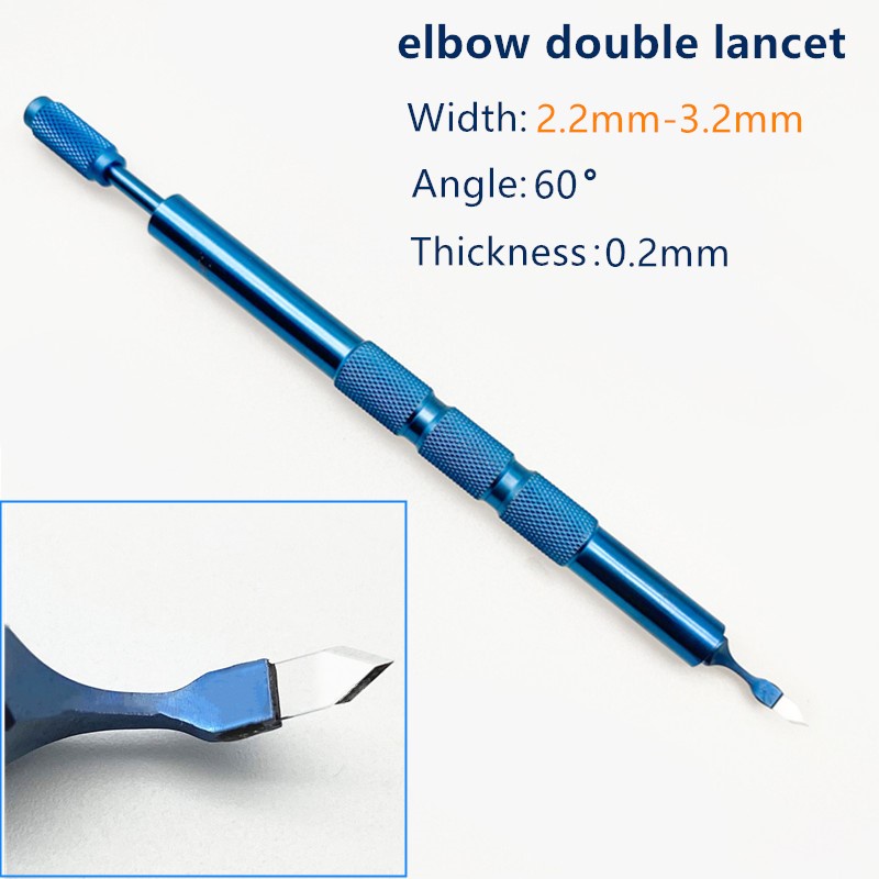 Sapphire Keratome blade Sapphire elbow double lancet ophthalmic ...