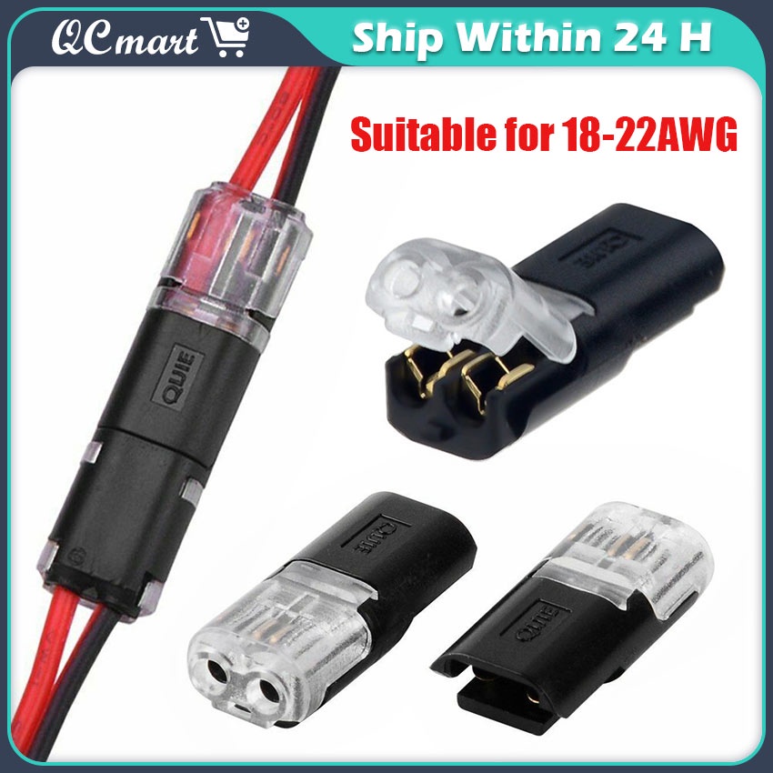 【Ship In 24H】 2 Pin Way Plug Wire Cable Snap Connectors Car Waterproof ...