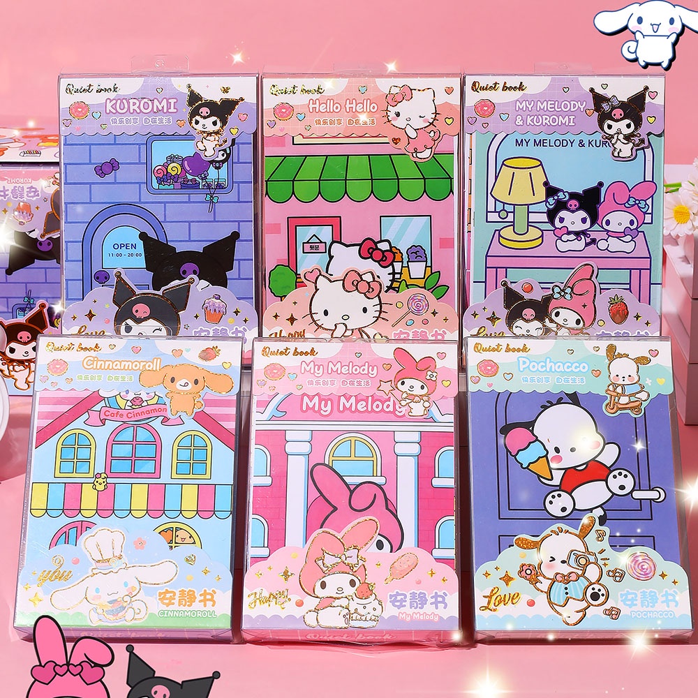 Sanrio Quiet Book Melody Kulomi Cinnamoroll Pochacco Cut-Free Homemade ...