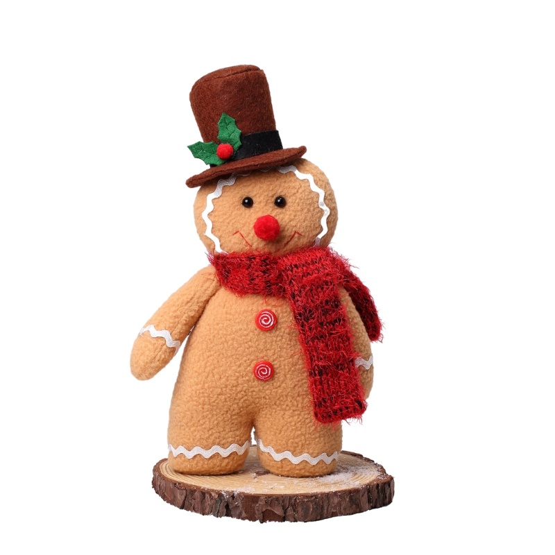 QUIM Cartoon Christmas GingerbreadMan Doll Cute Christmas Holiday Home ...