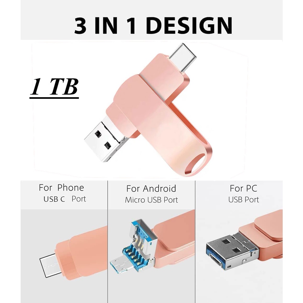 1TB 3 IN 1 For iphone/ipad/Lightning/ios/OTG flash drive memory ...