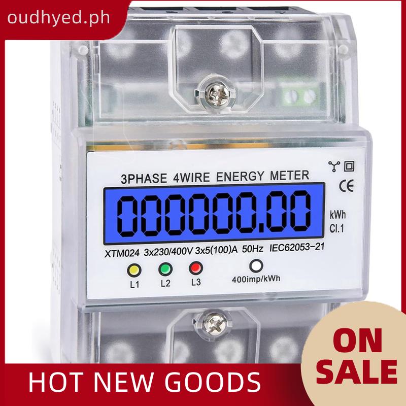 PHOU 1 Piece DTM024 3 Phase Power Meter Electric Kilowatt Hour Meter 220/380V 5-100A | Shopee ...