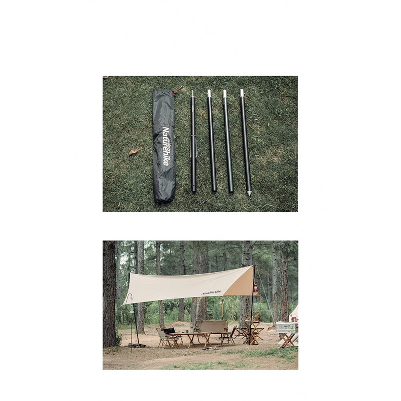 Naturehike 2.4M 2.8M Aluminum Alloy Ultralight Tarp Pole Camping Awning ...
