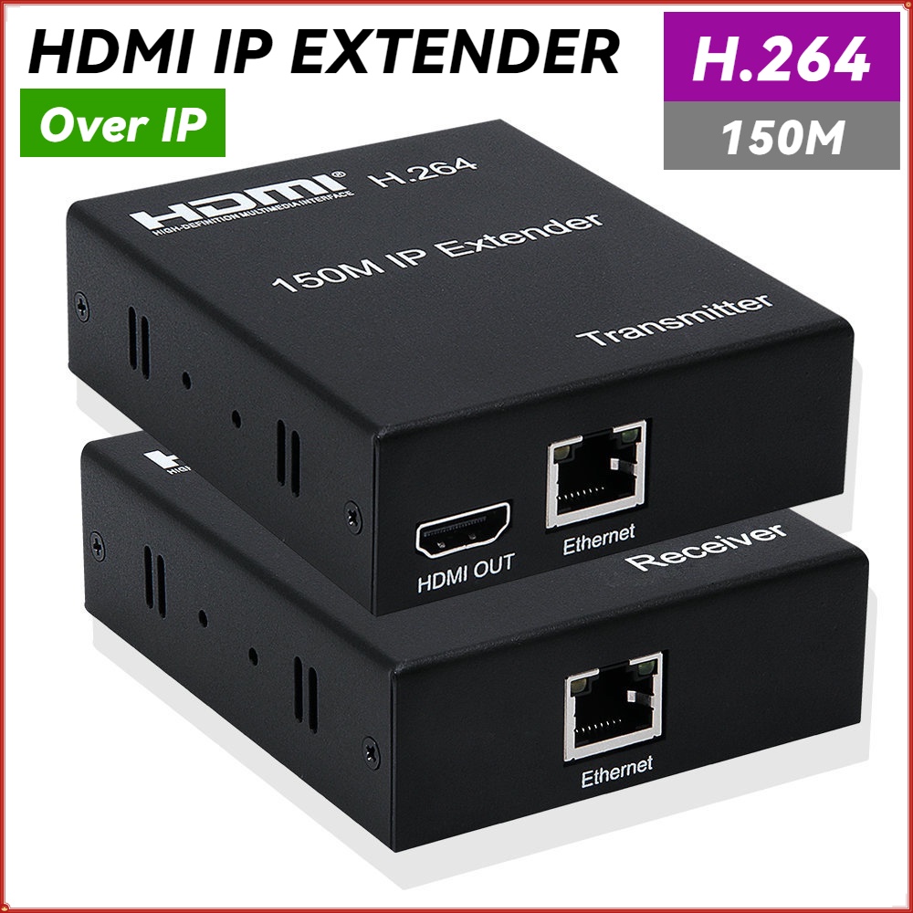 150M HDMI Extender Over TCP/IP Ethernet via Single Cat5e/6 Cable ...