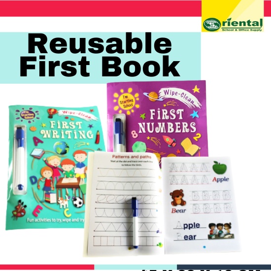 Reusable First Writing Book with FREE Erasable Marker for your Kids ...
