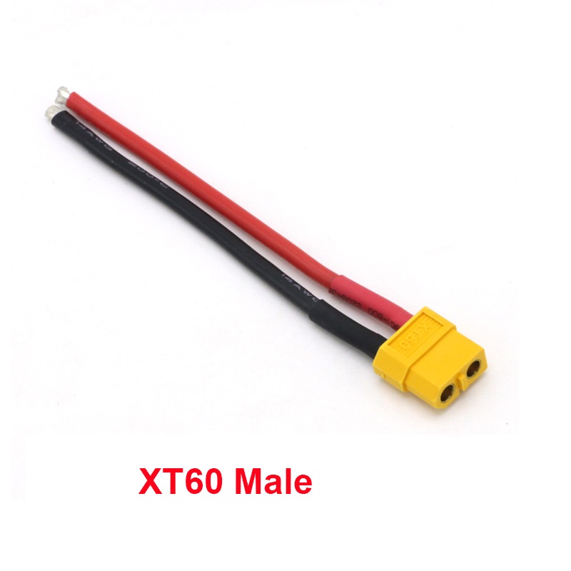 XT60 Battery Male Connector Plug with Silicon 16 AWG Wire 100mm for ...