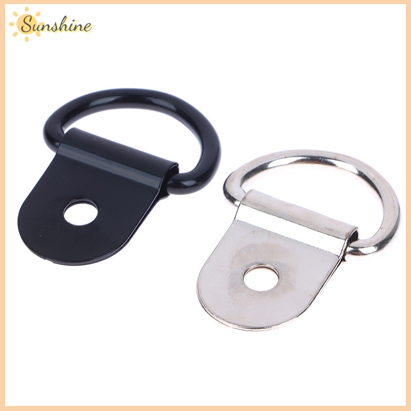 Sunshine> 10pcs Stainless Steel D Shape Pull Hook Tie Down Anchors Ring ...