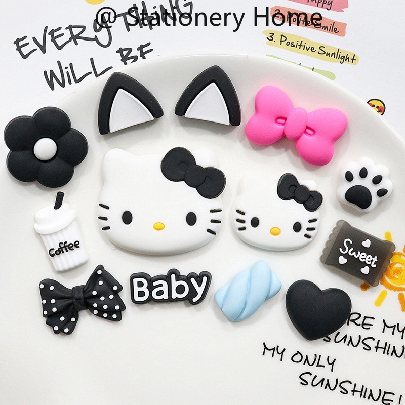 Black kt Hello Kitty Ear Refrigerator Creative Decorative Magnet ...