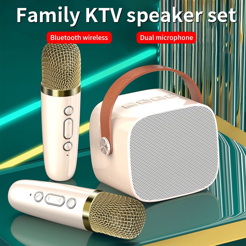 Wireless Bluetooth speaker with mic dual microphone Karaoke speaker ...