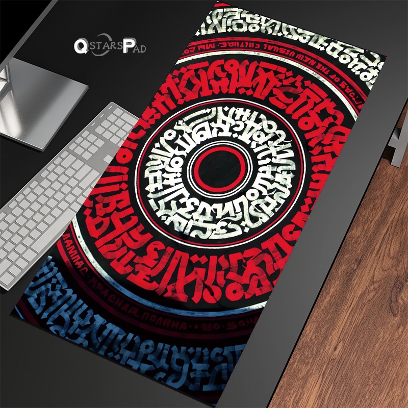 900x400MM Calligraphy And Characters Mouse Pad Large Gaming Desk Rug ...