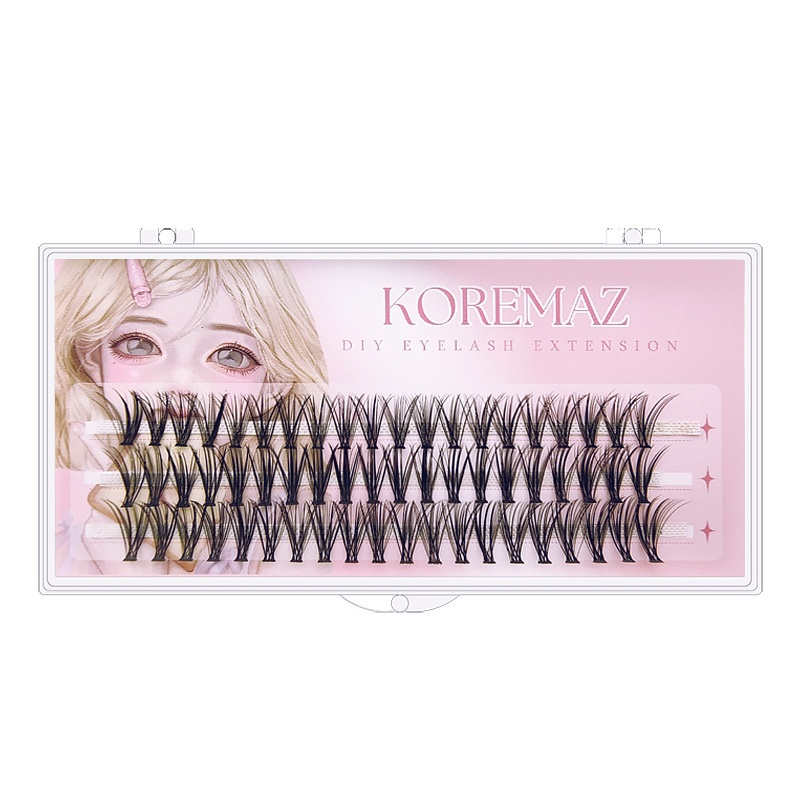 KOREMAZ 60 Clusters Lashes D Curl Volume Individual Lashes Extensions ...
