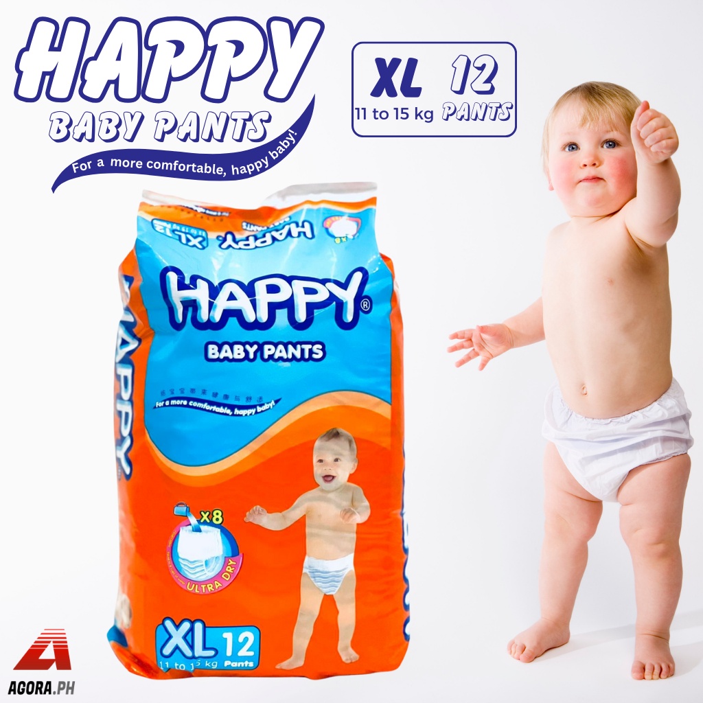 AP Happy Baby Pants Ultra Dry 12 Pants XL 11 to 15 kg | Shopee Philippines