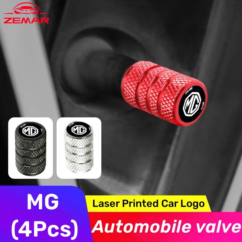 4Pcs Universal MG Car Tire Valve Caps Automotive Bicycle Metal Parts ...