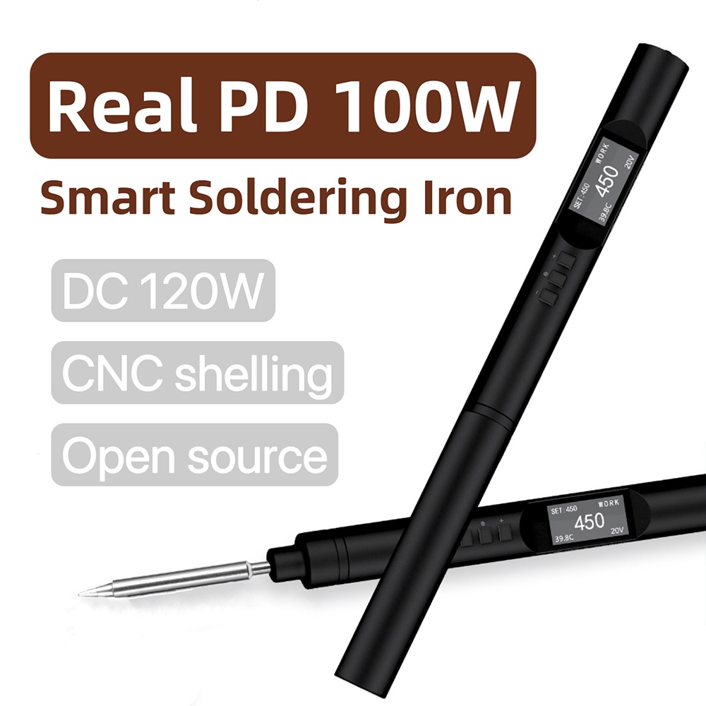VOKTTA PTS200 Smart Soldering Iron 100W max ESP32-S2 PD3.0 Open Source Compatible with TS100 ...