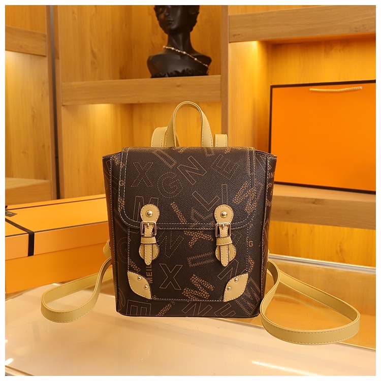 Retro print niche backpack, new fashionable and high-end multi-purpose ...