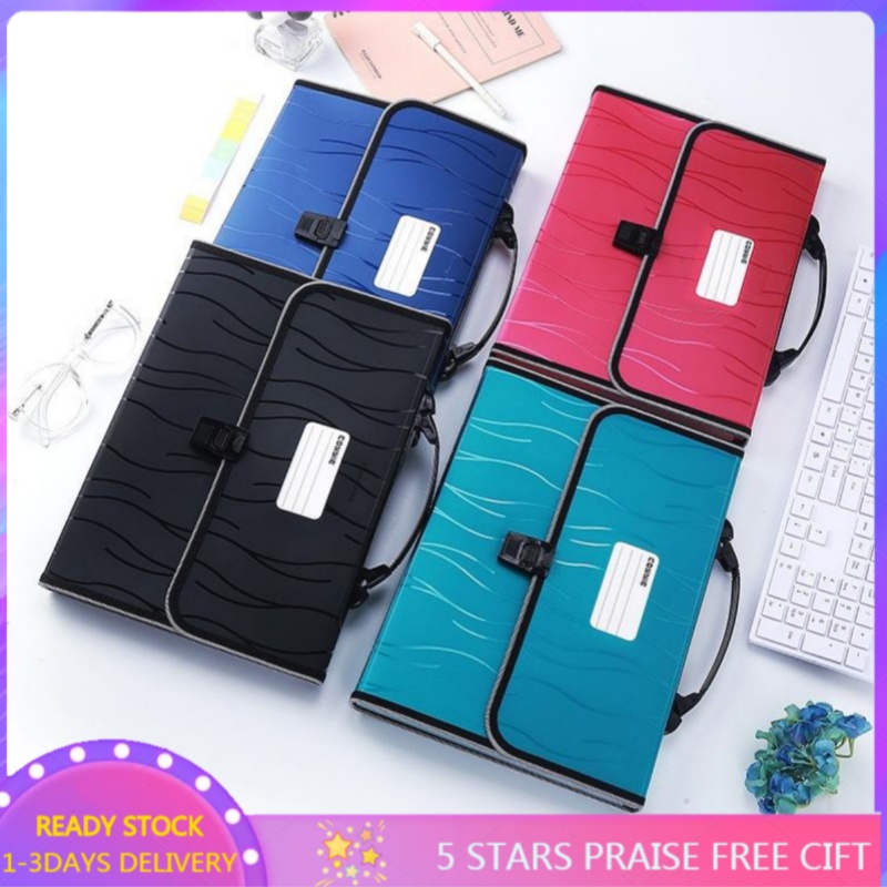 Expanding File Document File Organ bag Multi-layer Size 13Pockets ...