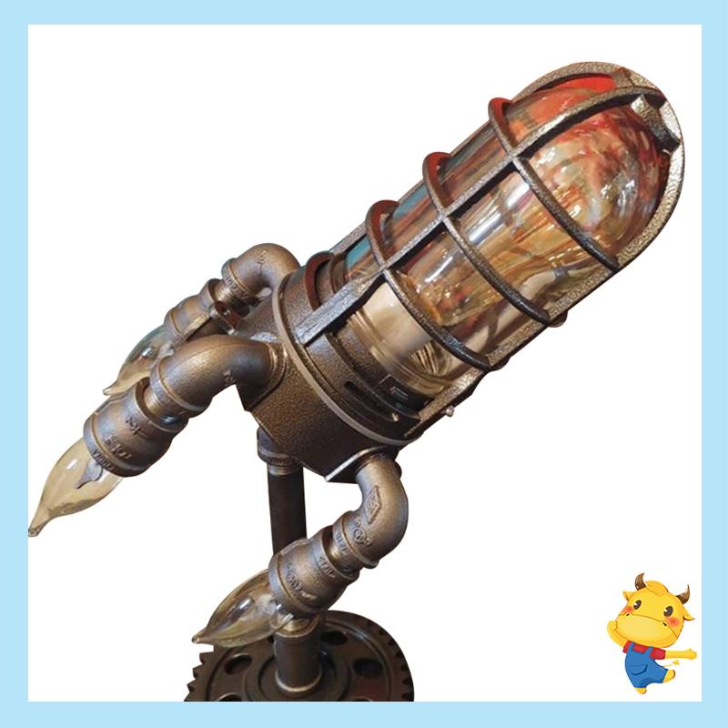 be> Retro Steampunk Rocket Light Home Decoration Rocket Launcher Flame ...