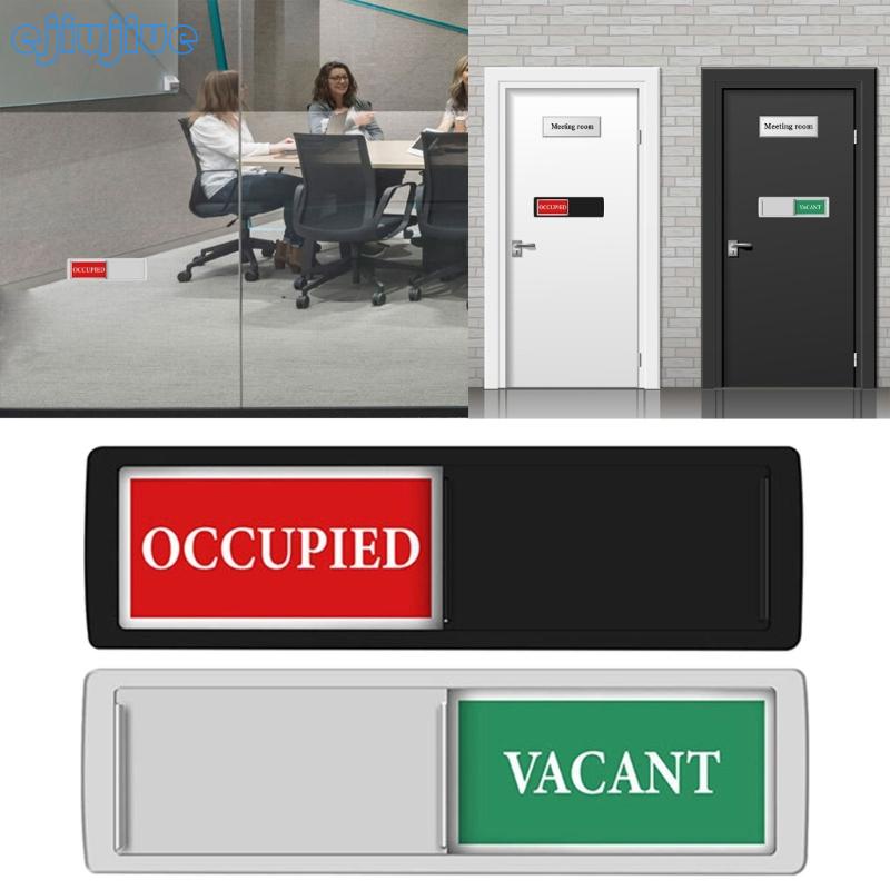cc Easy to Use Sliding Door Sign Occupied Vacant Door Signs Know When ...