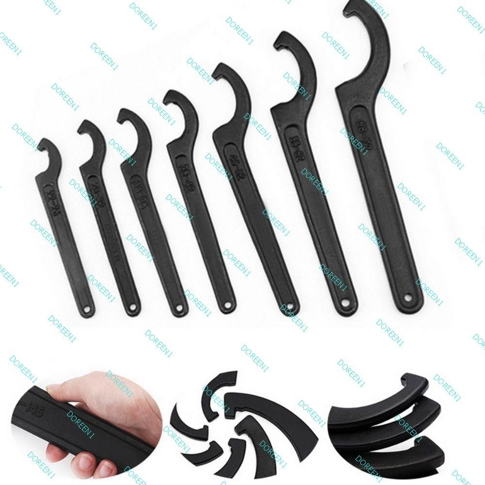 DOREEN1 Hook Wrench, Round Nut Adjustment C Hook Spanner, Universal Tool Adjuster 22-72mm Pre ...