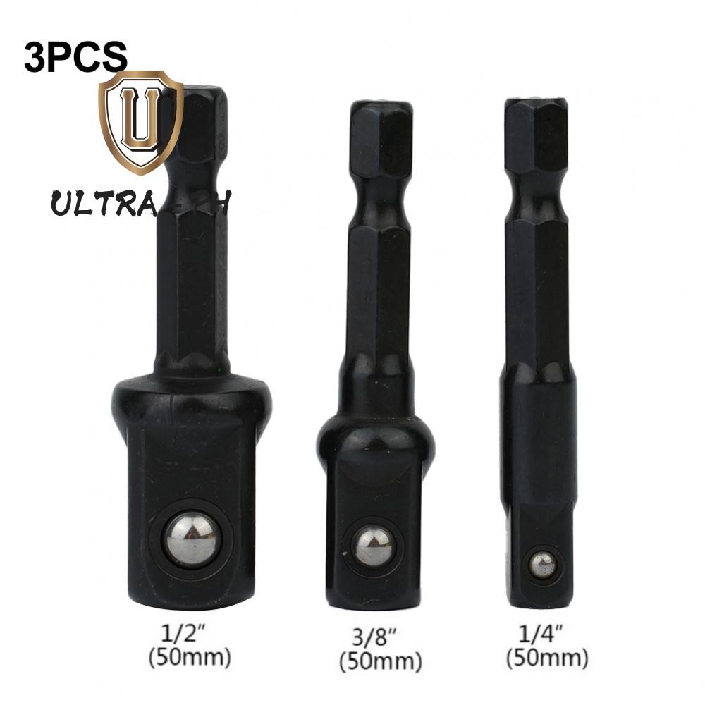 Professional Grade 3pc Set of Socket Adapters with Hex Shank Extension ...
