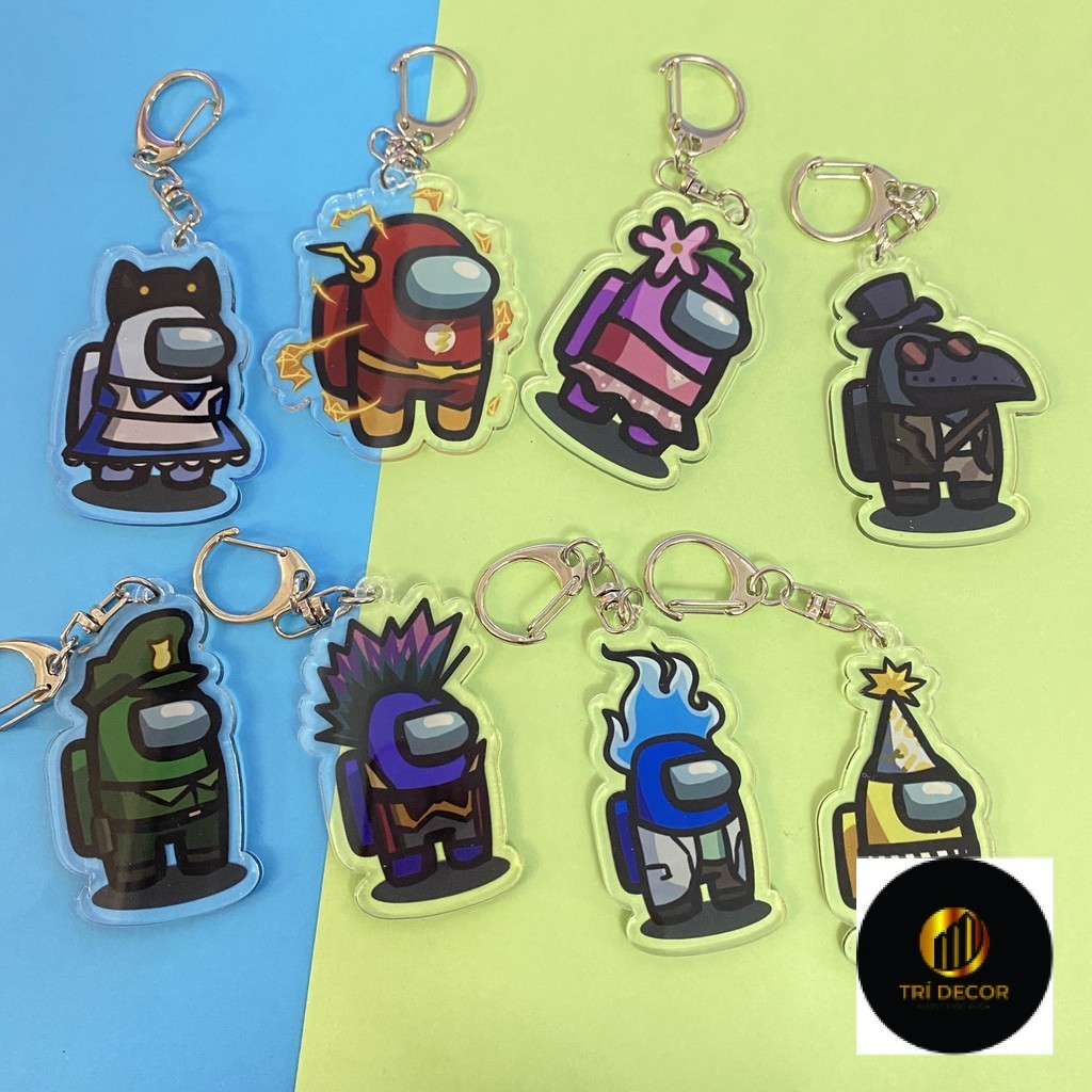 (Mica in acrylic) AMONG US VER COSPLAY COSTUME keychain, lovely gift ...