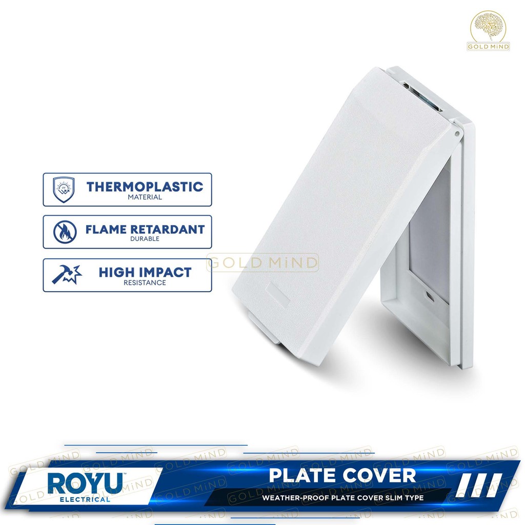 ROYU Wide Series Slim Type Socket Plate Cover, Blank Plate & Surface ...