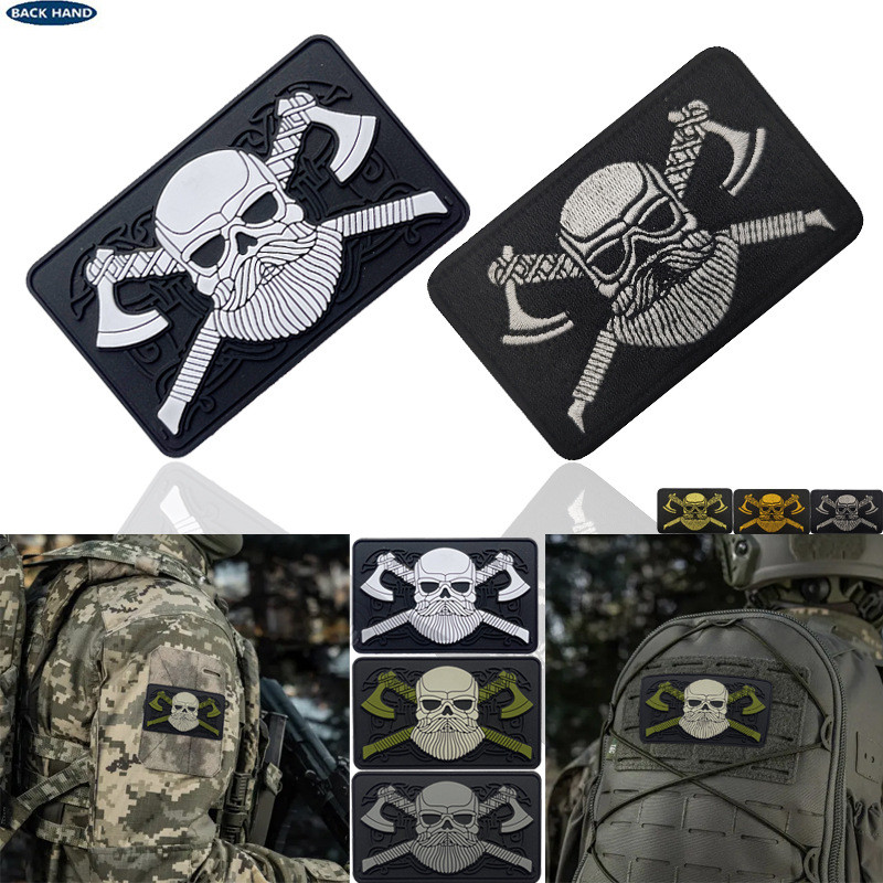 Haike Outdoor Cross-Border Source Viking Tomahawk Armband Velcro White ...