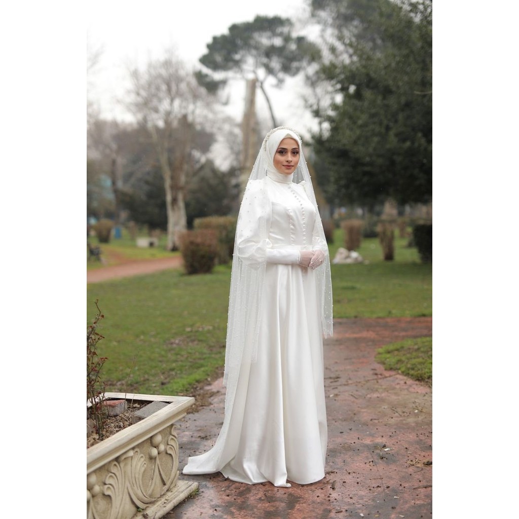 150CM Slayer Bridal Veil Pearl manten wedding accessories fashion ...