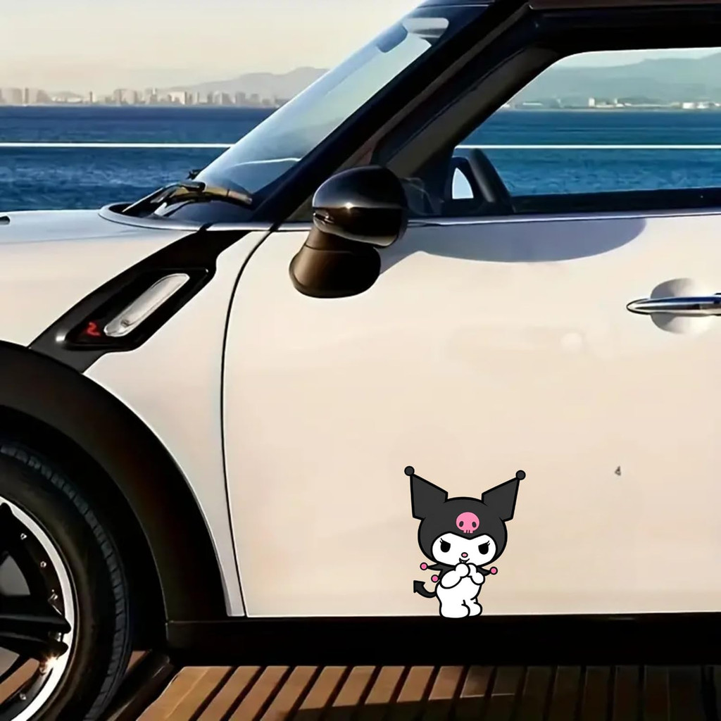 Car Stickers - 1Pack Anime Cute Kuromi Vinyl Sticker, Peeking car ...