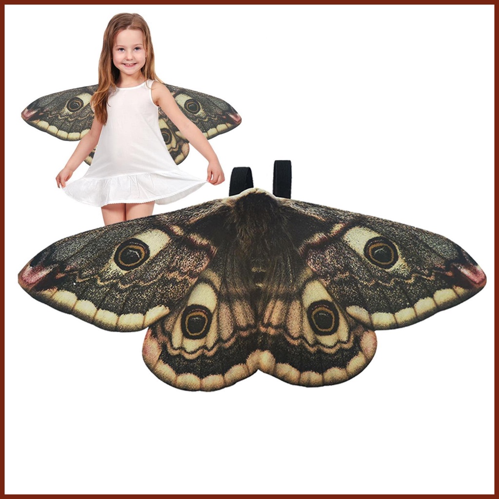 Halloween Moth Wings Adjustable Butterfly Shawl Moth Cape Costume ...