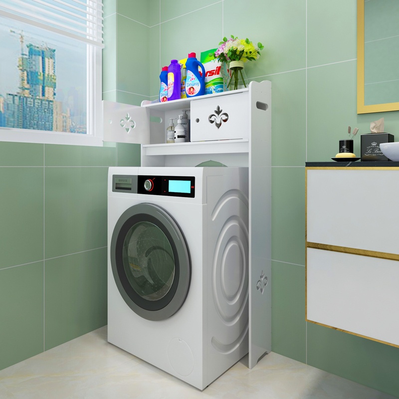Washing machine upper storage shelf bathroom toilet shampoo laundry ...