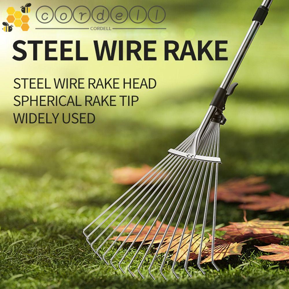Telescopic rake, expandable telescopic handle garden leaf rake ...