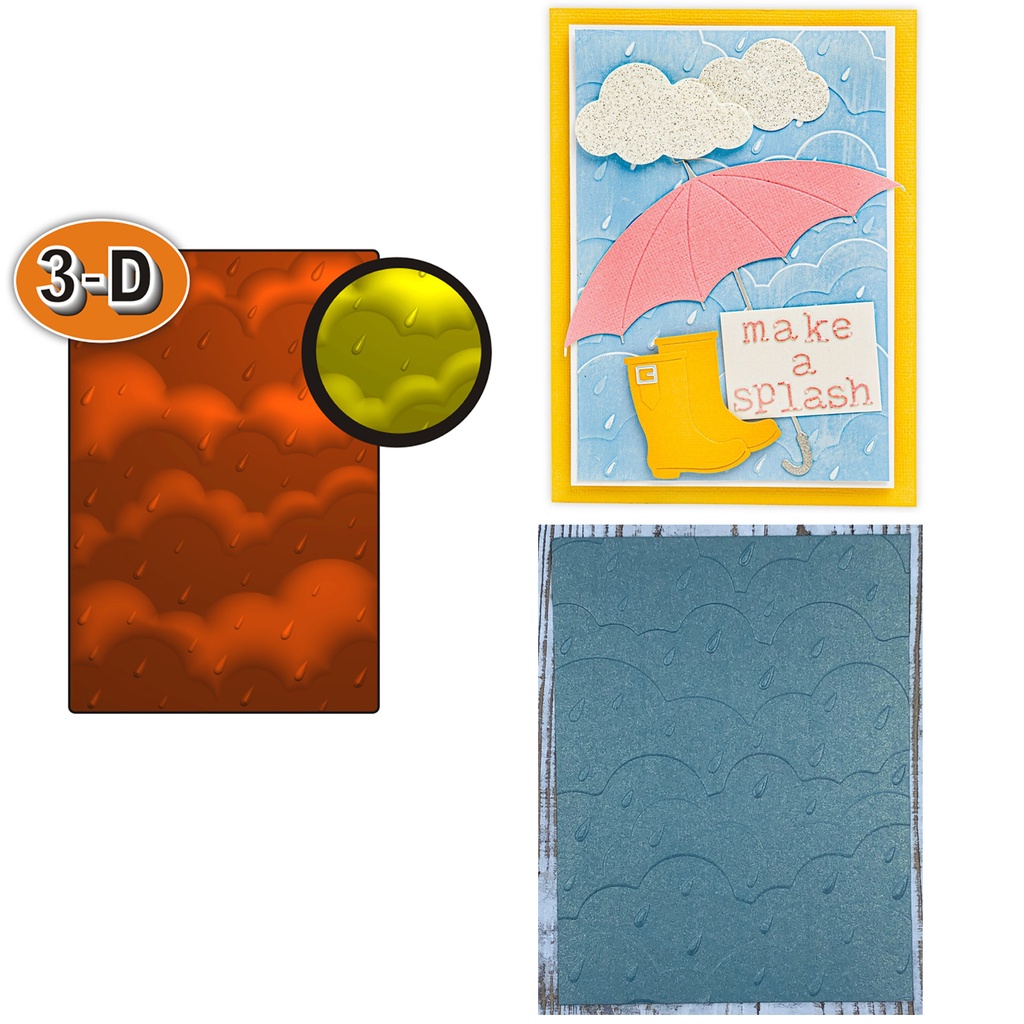 3D Embossing Folder Rain Pattern Scrapbooking Supplies Craft Materials ...
