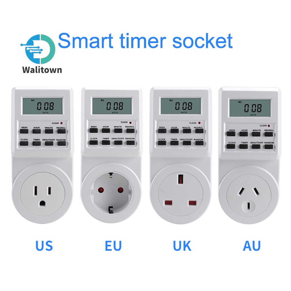 220-240V 110-120V Outlet Timer 24 Hours Programmable and Plug in Timer ...